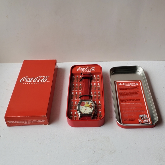 Coca Cola | Wearables | Vintage Cocacola Collectible Wristwatch In Red ...